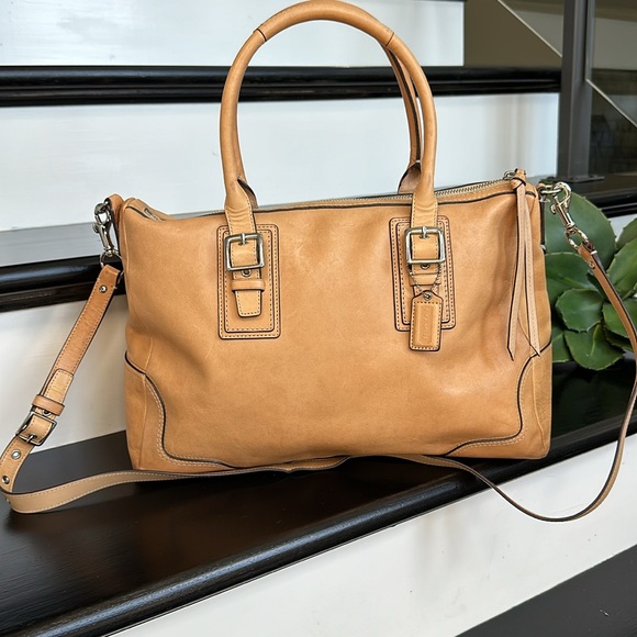 Coach | Bags | Coach Hamilton Genuine Leather Large Satchel Crossbody ...